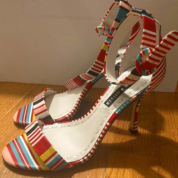 Alice + Olivia | Shoes | Alice Olivia Multistriped Poppy Danielle Heels ...
